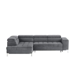 M&ouml;bel Kraft Ecksofa mit verstellbaren Kopfst&uuml;tzen grau Ma&szlig;e (cm): B: 284 H: 97 T: 200.0 &raquo; M&ouml;bel Kraft