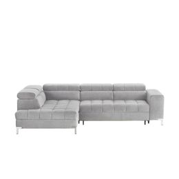 Möbel Kraft Ecksofa mit verstellbaren Kopfstützen grau Maße (cm): B: 284 H: 97 T: 200.0 » Möbel Kraft