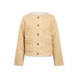 Object Jacke 'OBJCula' Damen Gr&ouml;&szlig;e XXL beige / wei&szlig;