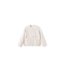 MANGO TEEN Fleecejacke 'Nordicb' Damen Gr&ouml;&szlig;e XXS hellbeige