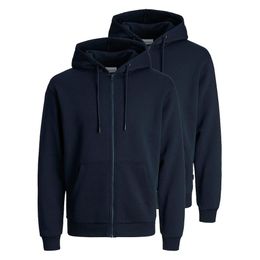 Jack & Jones Jack & Jones Zip-Up Hoodie 'Bradley' male Blue size XXL
