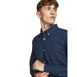 Jack & Jones Jack & Jones Hemd BROOK Slimfit Langarmhemd mit Button-Down-Kragen
