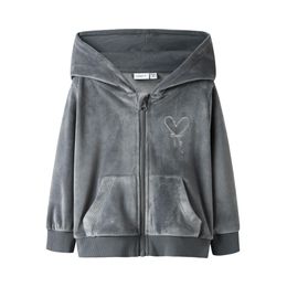 name it Sweatjacke M&auml;dchen Gr&ouml;&szlig;e 122/128 grau