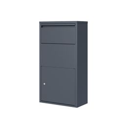 WESTMANN Briefkasten mit Paketbox Pollux freistehend Anthrazit 22x44x82cm