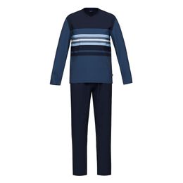 Ammann Long Pajamas 'Organic Cotton' male Blue size XXL