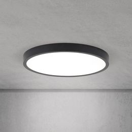 Orion LED-Deckenlampe Disc, schwarz &Oslash; 28 cm, CCT Metall/Kunststoff