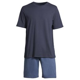 Schiesser Short Pajamas 'Night & Home' male Blue size L