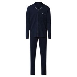 Hanro Long Pajamas 'Night & Day' male Blue size XXL