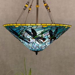 H&auml;ngeleuchte 5975, buntes Tiffany-Design