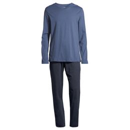 Schiesser Long Pajamas 'Night & Home' male Blue size XL