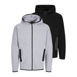 Jack & Jones Jack & Jones Zip-Up Hoodie 'Fusion' male Black size S