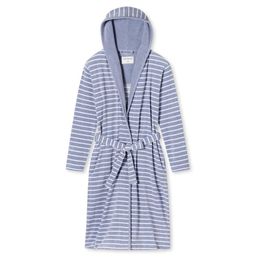 Schiesser Long Bathrobe 'Feather Terry' female Blue size M