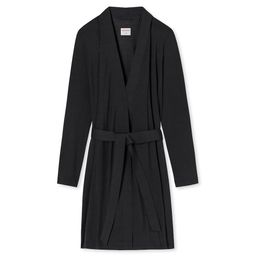 Schiesser Long Bathrobe 'Jersey' female Black size XL