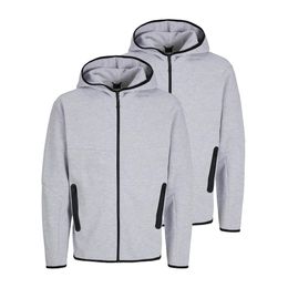 Jack & Jones Jack & Jones Zip-Up Hoodie 'Fusion' male Grey size L