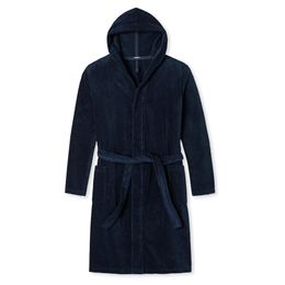 Schiesser Long Bathrobe 'Essentials' female Blue size XL