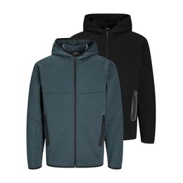 Jack & Jones Jack & Jones Zip-Up Hoodie 'Fusion' male Blue size L