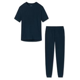 Schiesser Pajama 'Organic Cotton' female Blue size M
