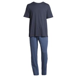 Schiesser Pyjama kurz 'Night & Home' Herren Gr&ouml;&szlig;e M blaumeliert