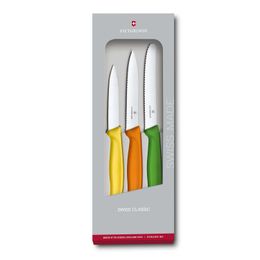 Victorinox Swiss Classic Gem&uuml;semesser-Set, 3-teilig Gelb,orange,hellgr&uuml;n