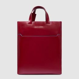 Piquadro Blue Square Damen Leder-Laptoptasche Hochformat 14" Rot