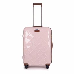 Stratic Leather & More Trolley M, 4 Rollen Rose