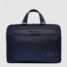 Piquadro W129 Leder-Laptoptasche 15,6" Blau