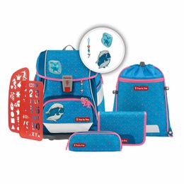 Step By Step 2IN1 PLUS Schulranzen-Set, 6-teilig Dolphin Pippa