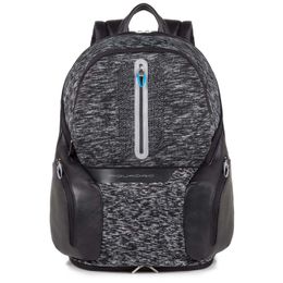 Piquadro Coleos Laptoprucksack mit Tablet-Fach und USB-Anschluss Schwarz