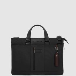 Piquadro Brief Schmale Laptoptasche 15,6", erweiterbar Schwarz