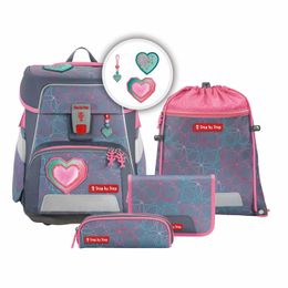Step By Step SPACE Schulranzen-Set, 5-teilig Glitter Heart Hazle