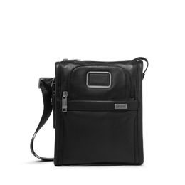 Tumi Alpha 3 Kleine Umh&auml;ngetasche aus Leder + GRATIS HOTELGUTSCHEIN Black