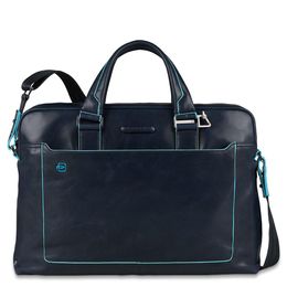 Piquadro Blue Square Kurzgriff-Laptoptasche mit iPad -Fach, Schirm/ Flaschentasche Nachtblau