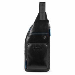 Piquadro Blue Square Revamp Querträgertasche mit iPad mini-Fach Schwarz