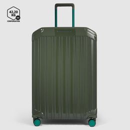 Piquadro PQ Light Gro&szlig;er Trolley Koffer mit 4-Rollen, erweiterbar4 Rollen Foresta Verde