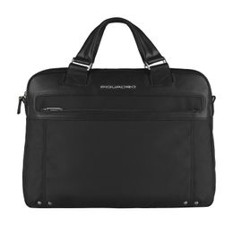 Piquadro Link Doppelgriff-Laptoptasche 15" mit iPad -/iPad Air-/iPad mini-Fach Schwarz
