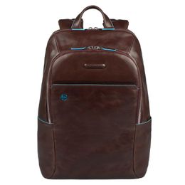 Piquadro Blue Square Kleiner Laptoprucksack 14" mit iPad -Fach Mahagoni