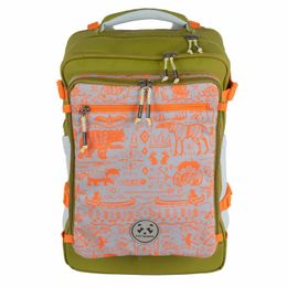 kattbj&oslash;rn Explorer Schulrucksack gr&uuml;n/orange