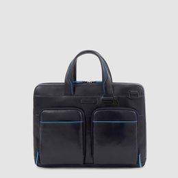 Piquadro Blue Square Revamp Schmale Laptoptasche 14" mit iPad -Fach Nachtblau