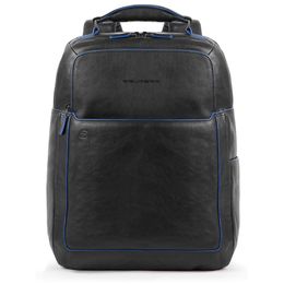 Piquadro Blue Square Special Fast Check Laptoprucksack mit iPad-Fach schwarz