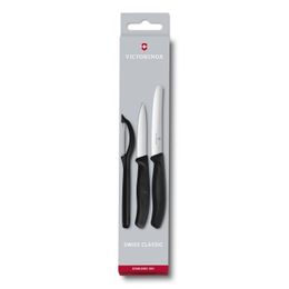 Victorinox Swiss Classic Gem&uuml;semesser-Set mit Sch&auml;ler, 3-teilig schwarz