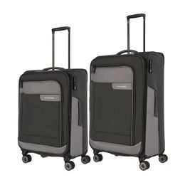 Travelite Viia Trolley-Set 4w L/M erweiterbar Schiefer