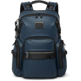Tumi Alpha Bravo Navigation Rucksack Navy Coated Canvas