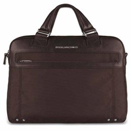 Piquadro Link Doppelgriff-Laptoptasche 15" mit iPad -/iPad Air-/iPad mini-Fach Dunkelbraun