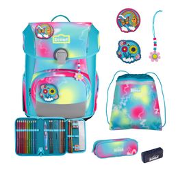Scout Neo Exklusiv Safety Light Schulranzen-Set 5-teilig Happy Rainbow