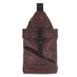Piquadro Harper Roll-up Querträgertasche mit iPad mini-Fach dark brown