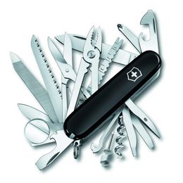 Victorinox Swiss Champ 33 Funktionen, Mittleres Taschenmesser Schwarz