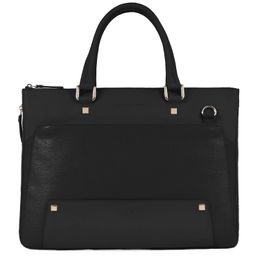 Piquadro Uhura Erweiterbare Laptoptasche mit gepolstertem iPad -Fach schwarz