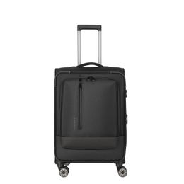 Travelite Crosslite Trolley M 4-Rollen erweiterbar Schwarz