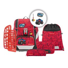 Step By Step 2IN1 PLUS Schulranzen-Set, 6-teilig Monster Truck Rocky
