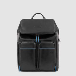 Piquadro Blue Square Revamp Laptop-Rucksack 14" mit iPad -Fach Schwarz